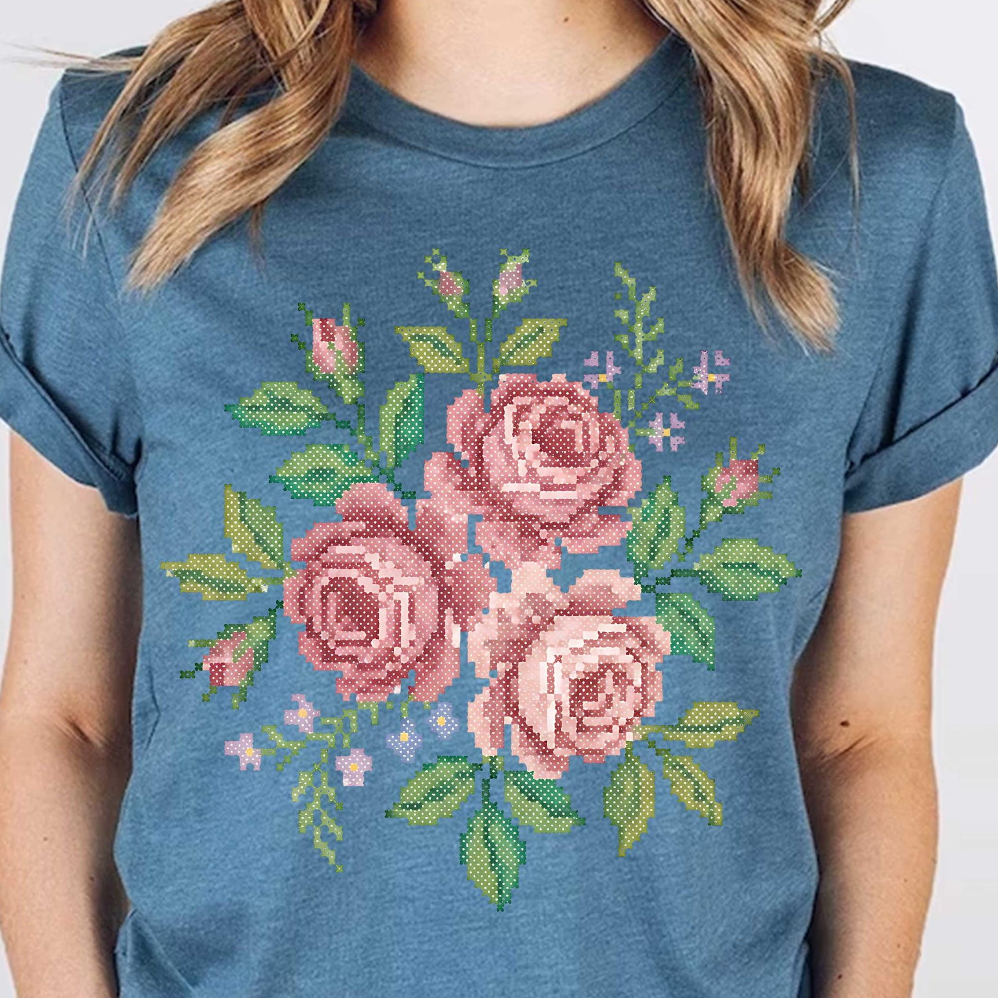90s inspired Grandma core Shirt Thrifted Decor Granny TShirt Flower ...