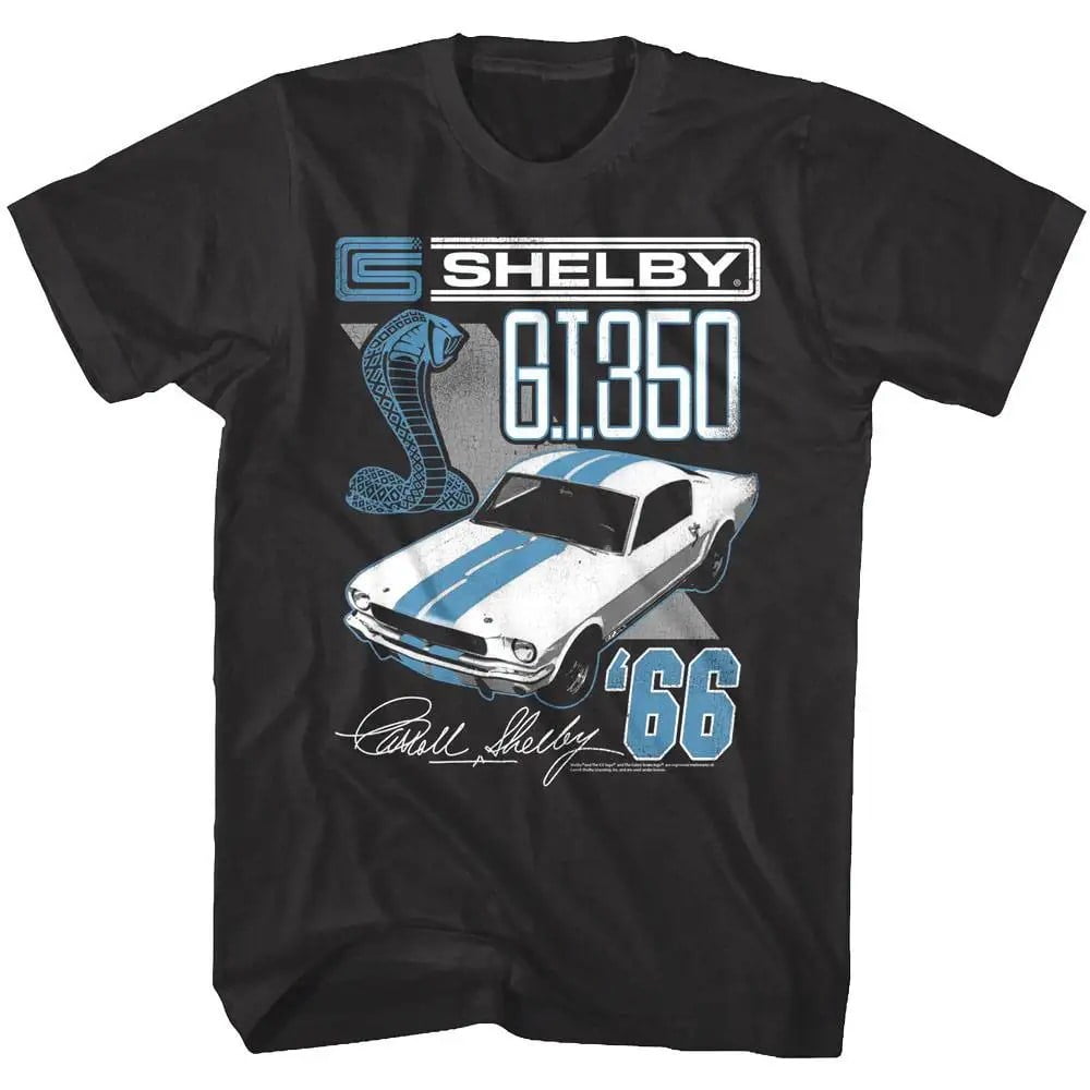 Shelby Cobra Mustang GT350 66 T-Shirt, Men's Graphic Car Tees - Walmart.com