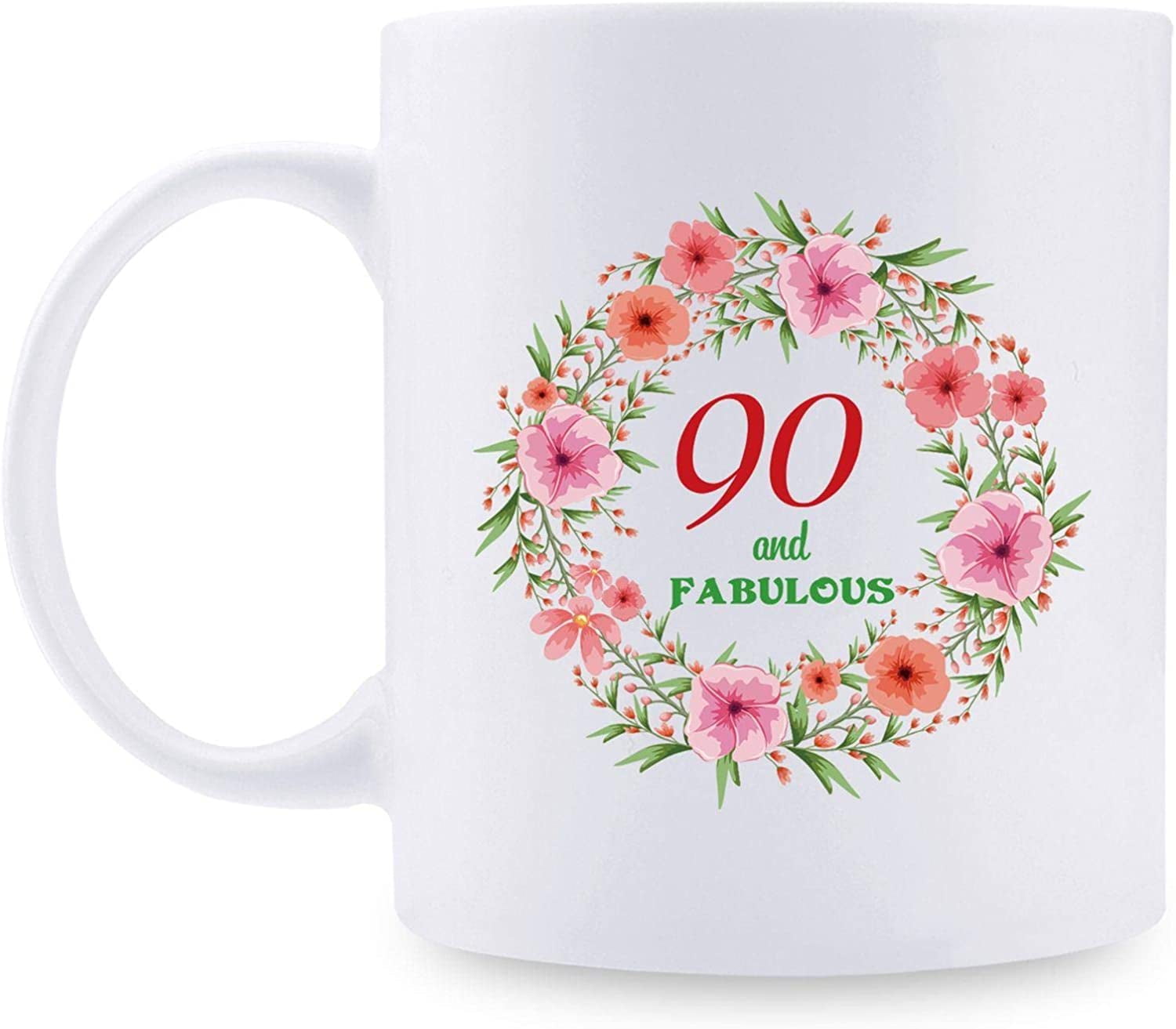 90th Birthday Gifts for Women - 90 and Fabulous with A Garland Birthday ...