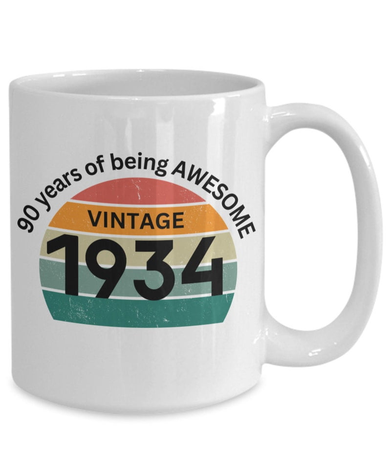 90th Birthday Mug – Celebrate 90 Wonderful Years with a Milestone Gift ...