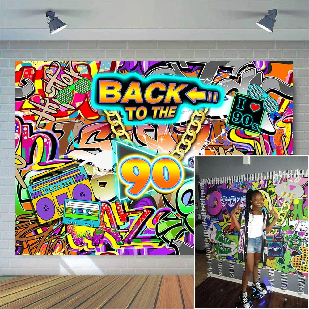 90th Graffiti Photography Backdrop Vinyl Hip Hop Photo Studio ...