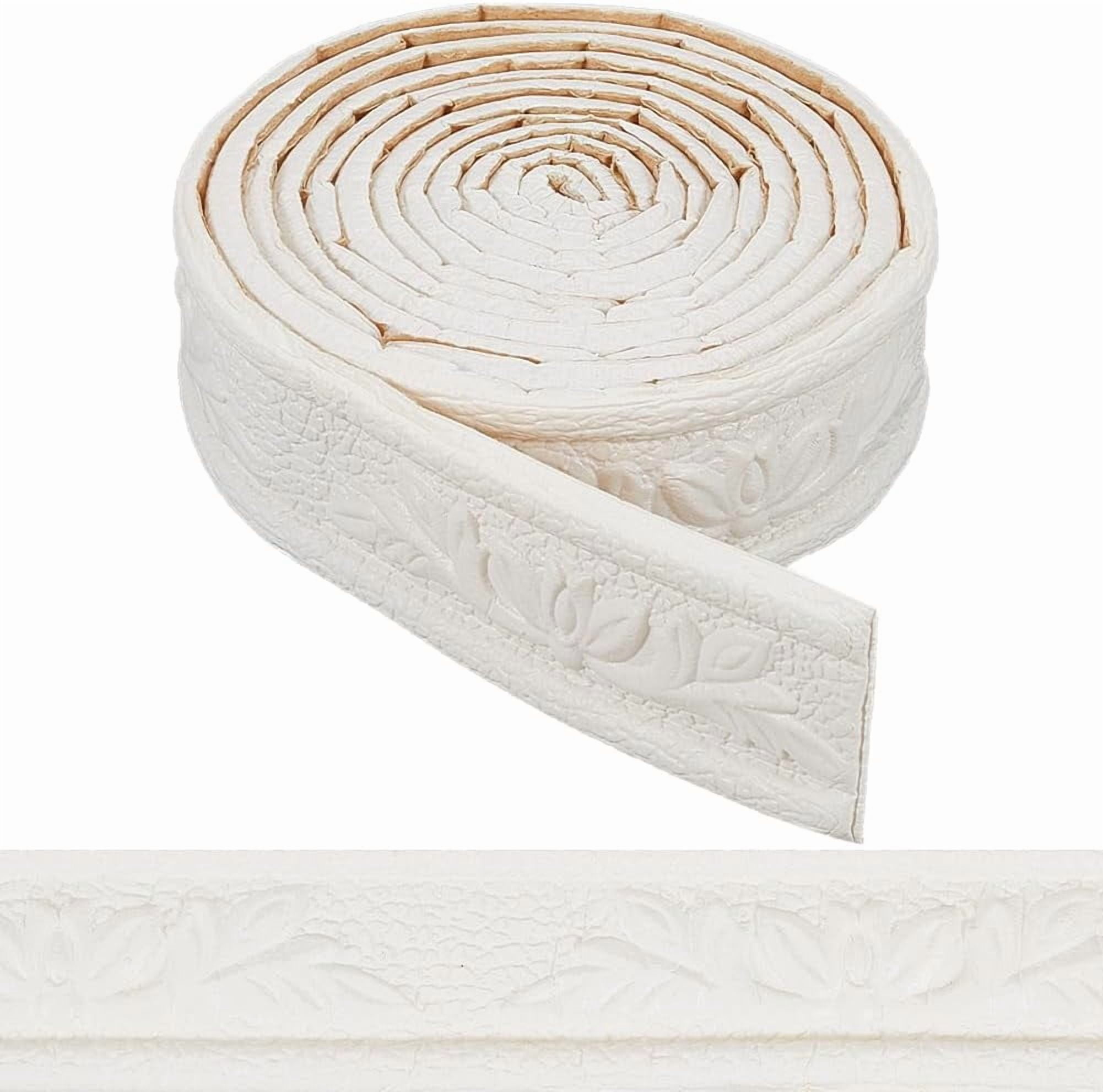 90x1.6in White Molding Peel and Stick Self Adhesive Flexible Foam Trim ...