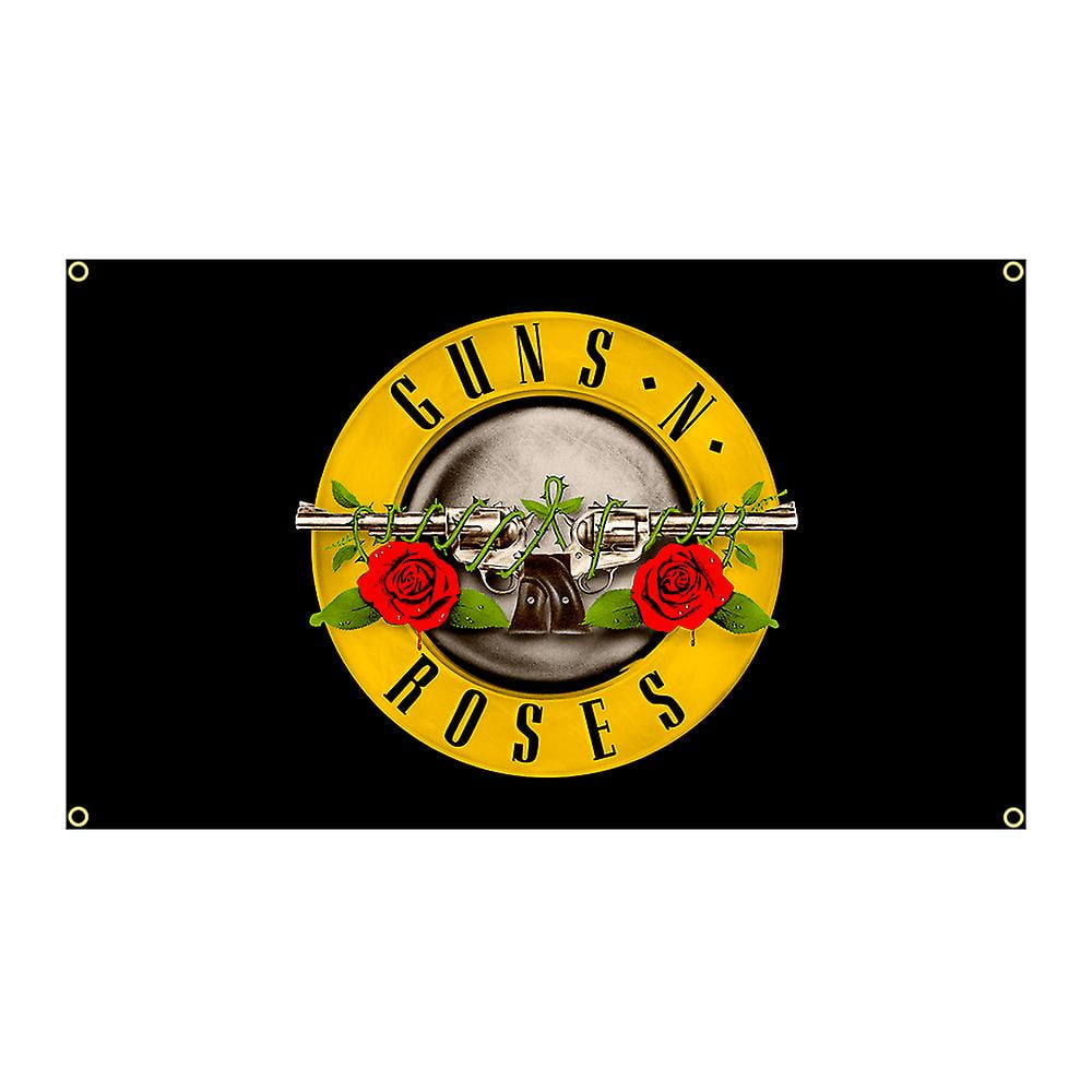 90x150cm Guns And Roses Rock Band Flag Polyester Printed Classic Banner ...