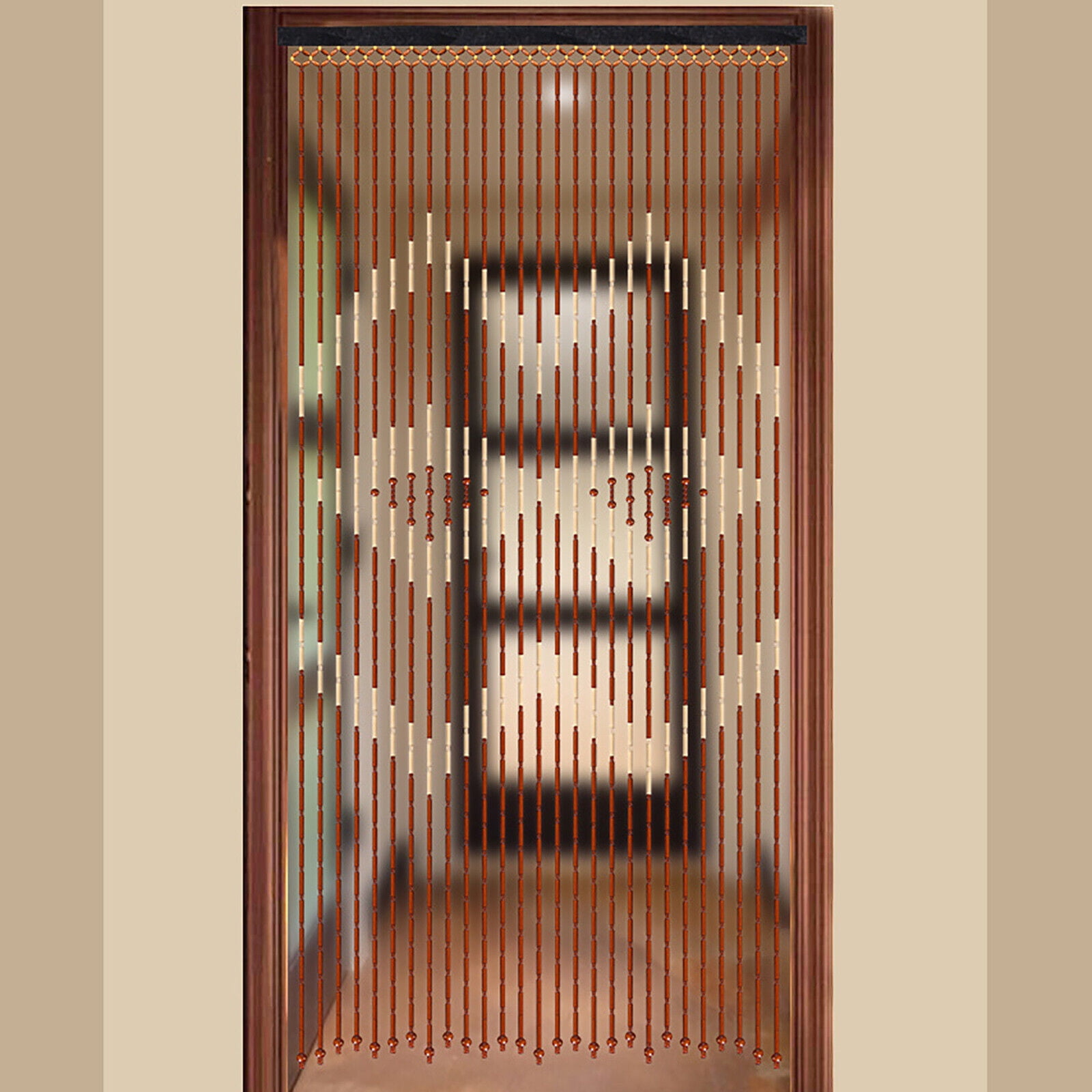 90x175cm Bamboo Wood Bead Curtain Doorway Window Curtains Door String ...