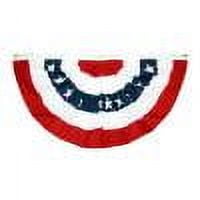 90x45cm Independence Day Scalloped Yard Flag With Canvas Header ...