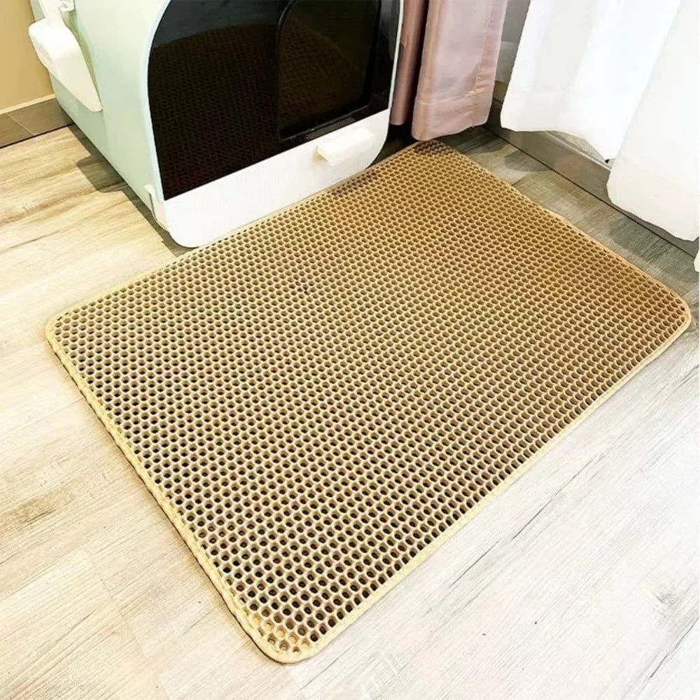 90x60CM Large Cat Litter Mat Waterproof Double Layer Non Slip Litter ...