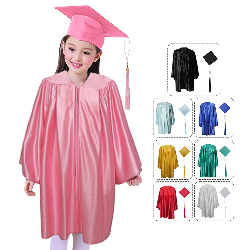 91-138cm Children Graduation Costume Kindergarten Bachelor Gown ...