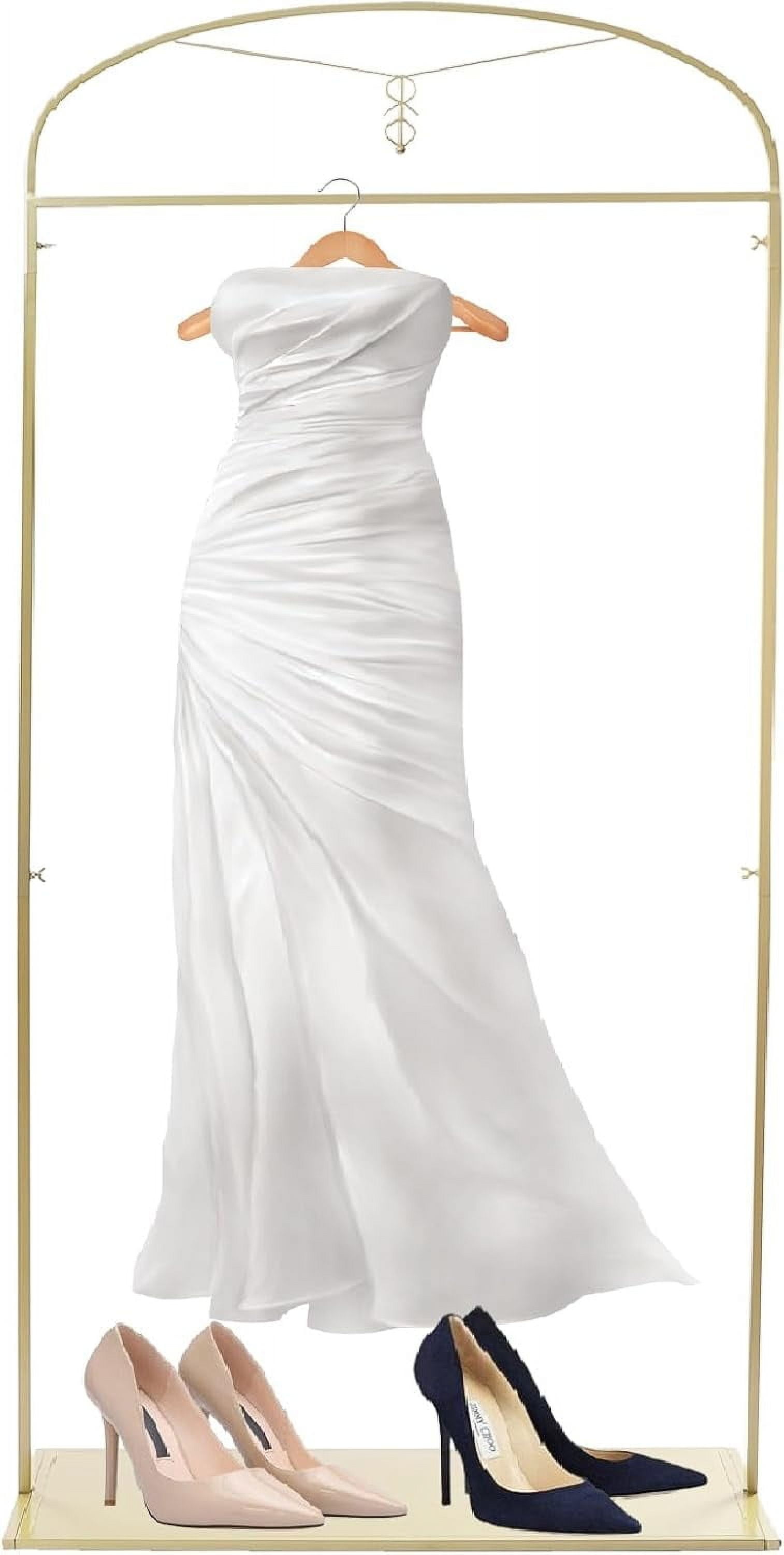 91" Gold Clothing Rack, Wedding Dress Rack Gold Garment Rack Metal ...