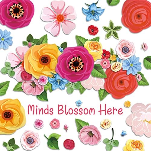 91 Pcs Wildflowers Bulletin Board Minds Blossom Here Classroom ...