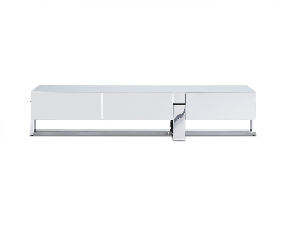 91" X 18" X 19" White Stainless Steel TV Unit - Walmart.com