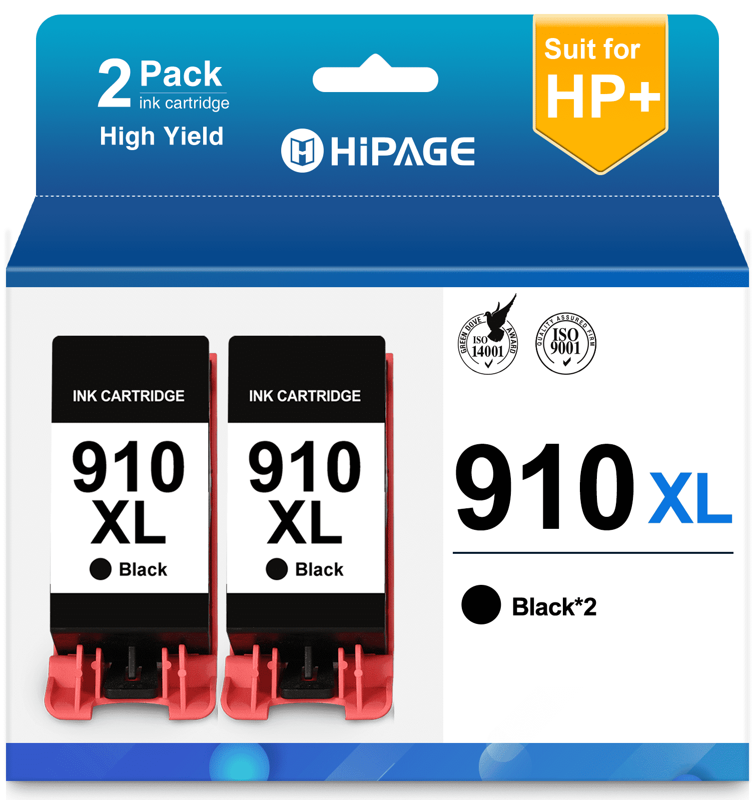 910XL 910 Black Ink Cartridge Compatible for HP Ink 910 910XL Black (2 ...