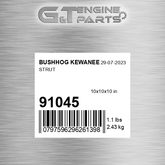 91045 STRUT fits Bushhog Kewanee (New OEM) - Walmart.com