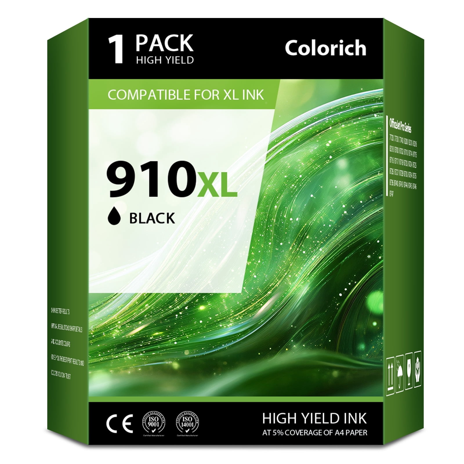 910XL Black Ink Cartridge 1-Pack Compatible for HP 910 910XL Officejet ...