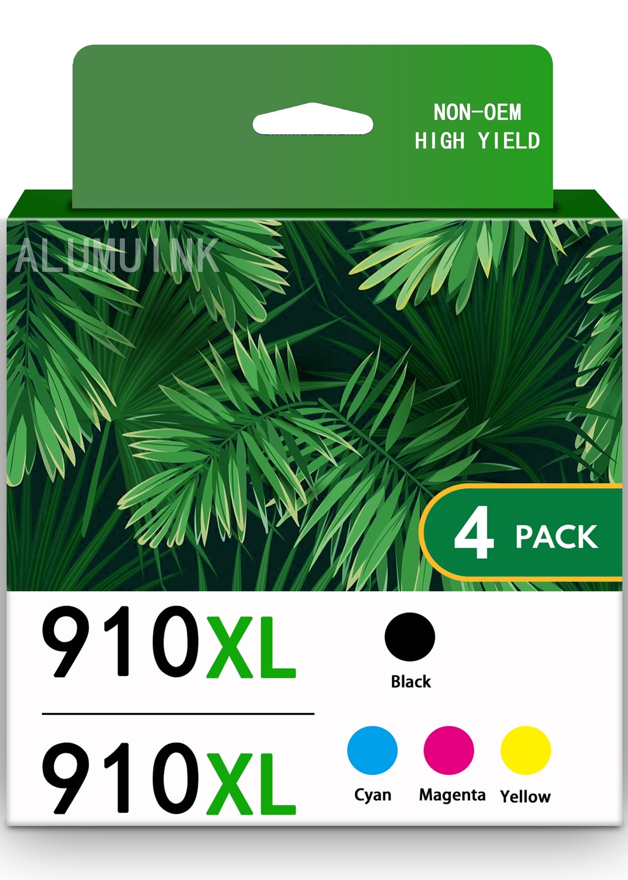 910XL High Yield 4 Pack Ink Cartridge Compatible for HP OfficeJet 8010 ...