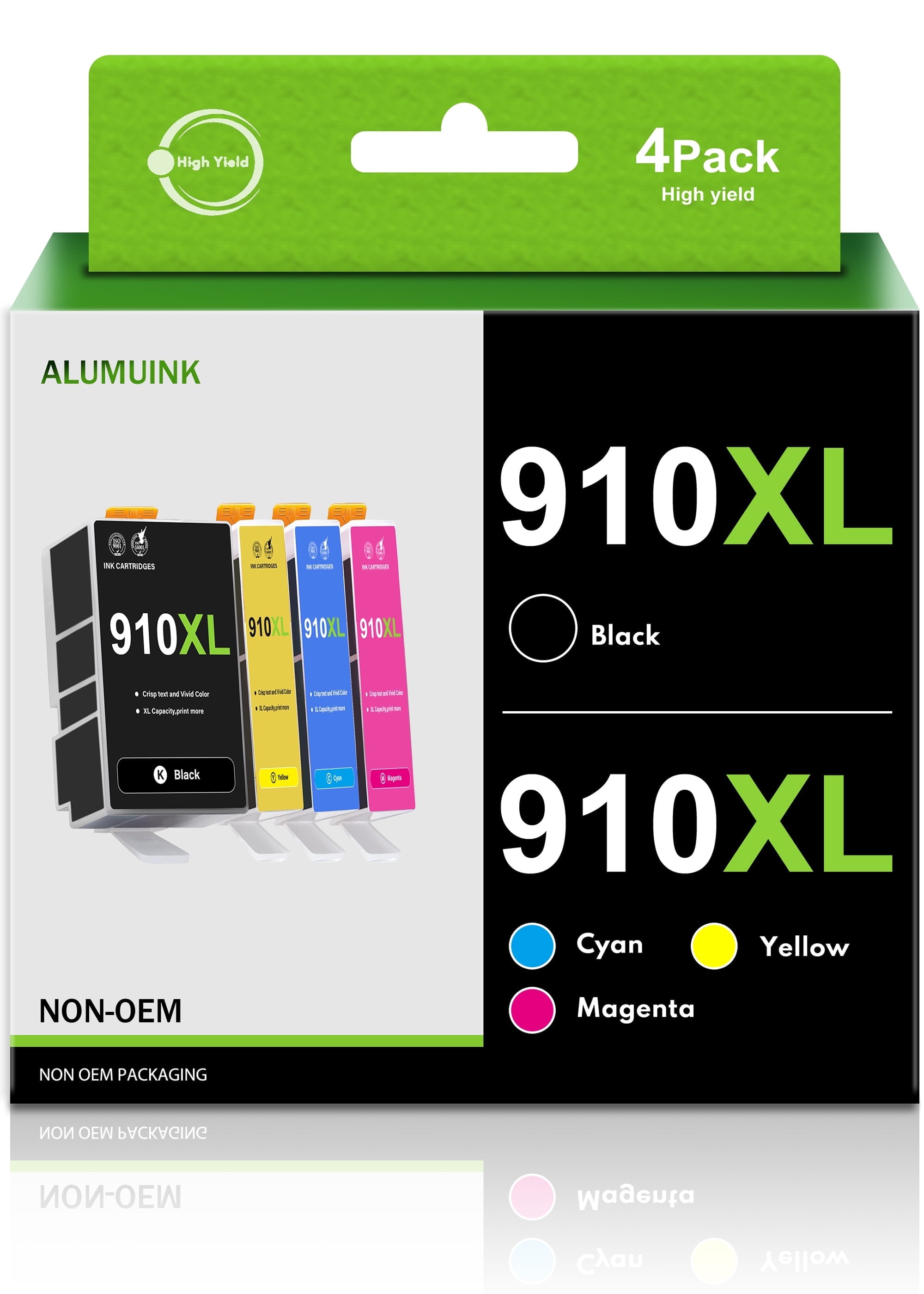 910XL Ink Cartridges Combo Pack Compatible for HP 910 Ink Cartridge for ...