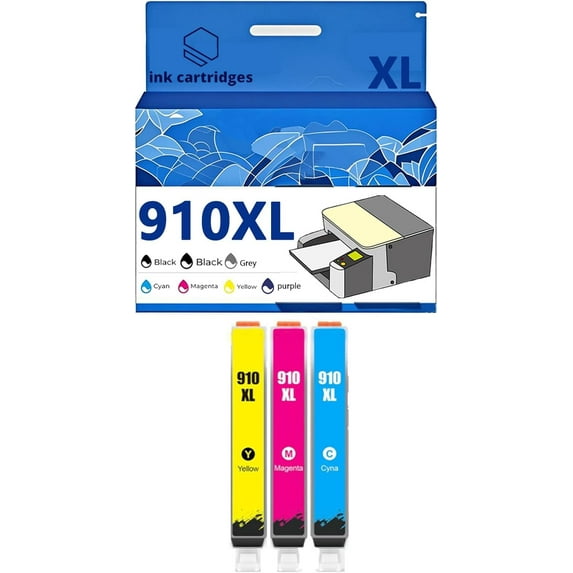 910XL Ink Cartridges Compatible for HP 8010 8020 8030 8024 8025 Inkjet ...