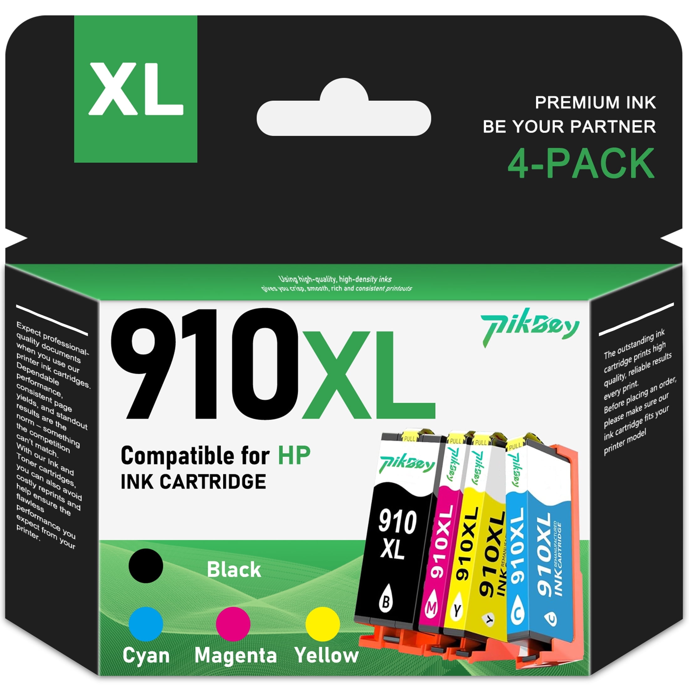 910XL Ink Cartridges Compatible for HP 910 Ink Cartridge Combo Pack for ...