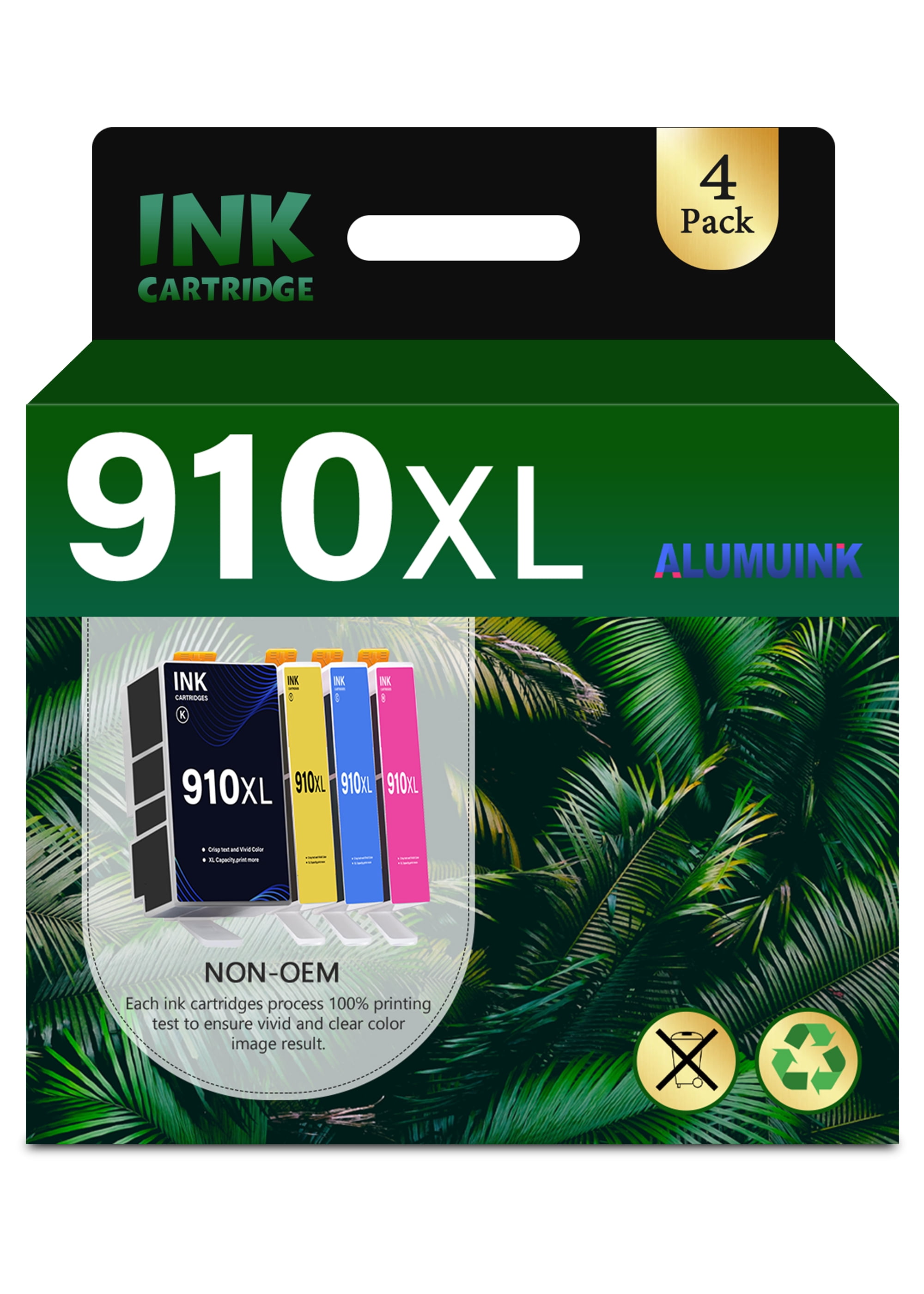 910XL Ink High-yield Black/Cyan/Magenta/Yellow Combo Pack - Compatible ...
