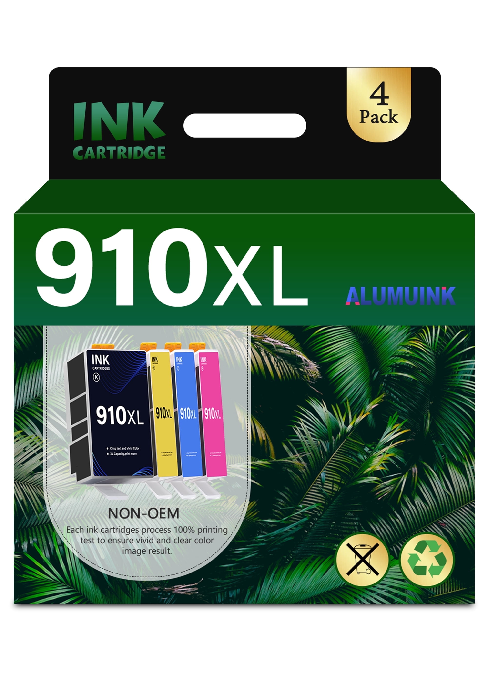 910XL Ink High-yield Black/Cyan/Magenta/Yellow Combo Pack - Compatible ...
