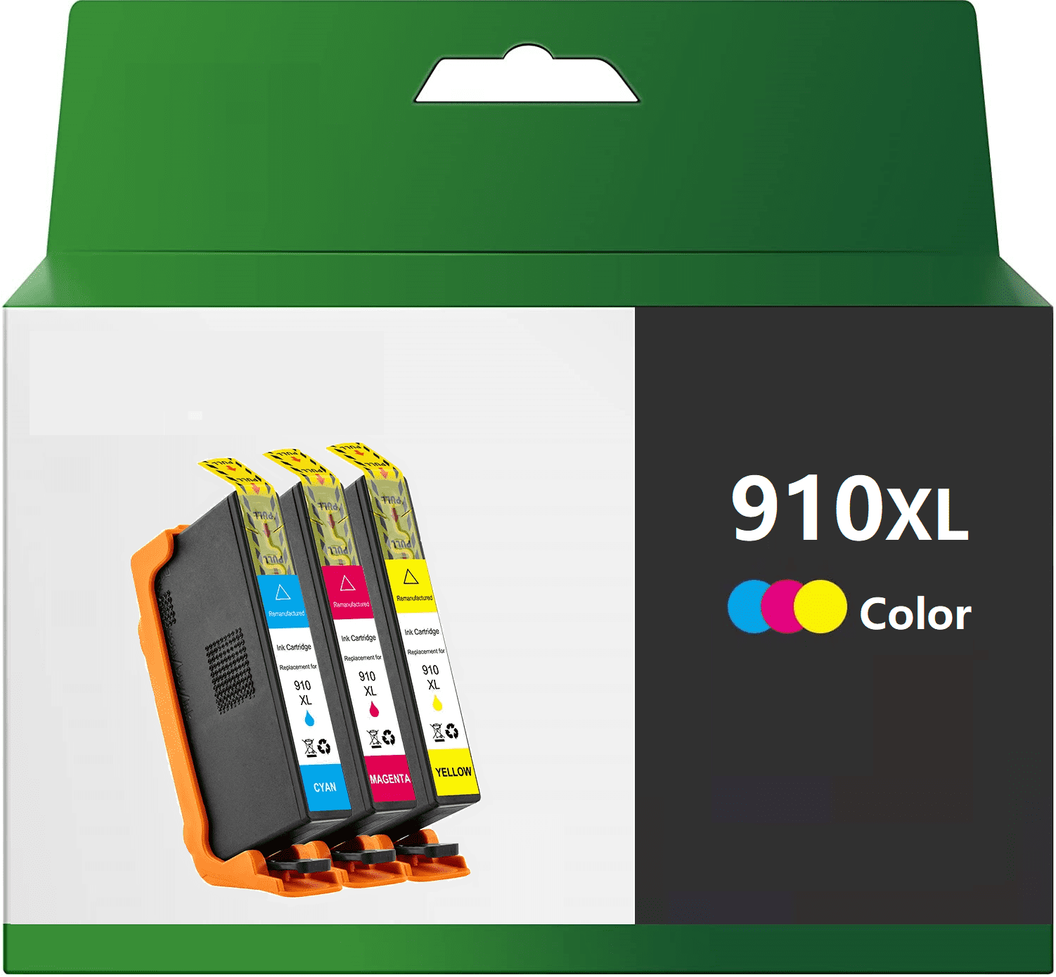 HP 910XL High Yield Ink Cartridge Replacement, 3 Pack, Color, for ...