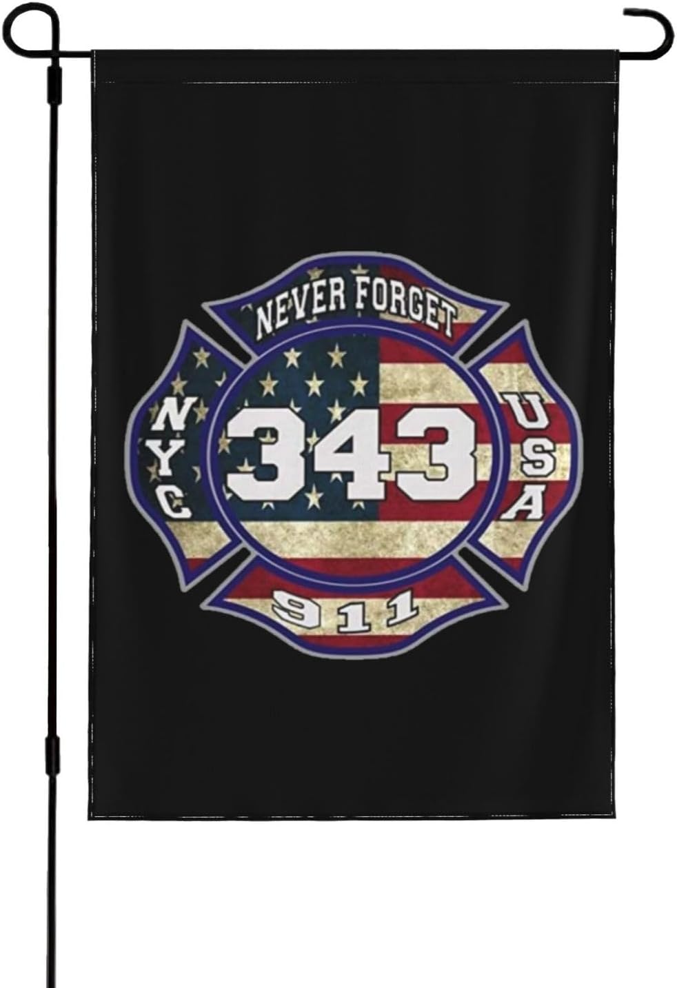 911 343 Fallen Firefighters Remembrance Garden Flag Double Sided ...