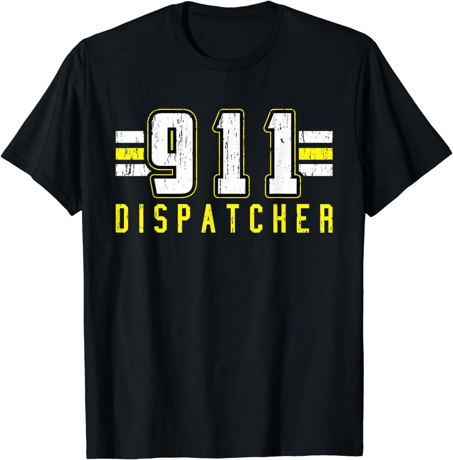 911 American Flag Dispatcher Thin Gold Line Operator T-Shirt - Walmart.com
