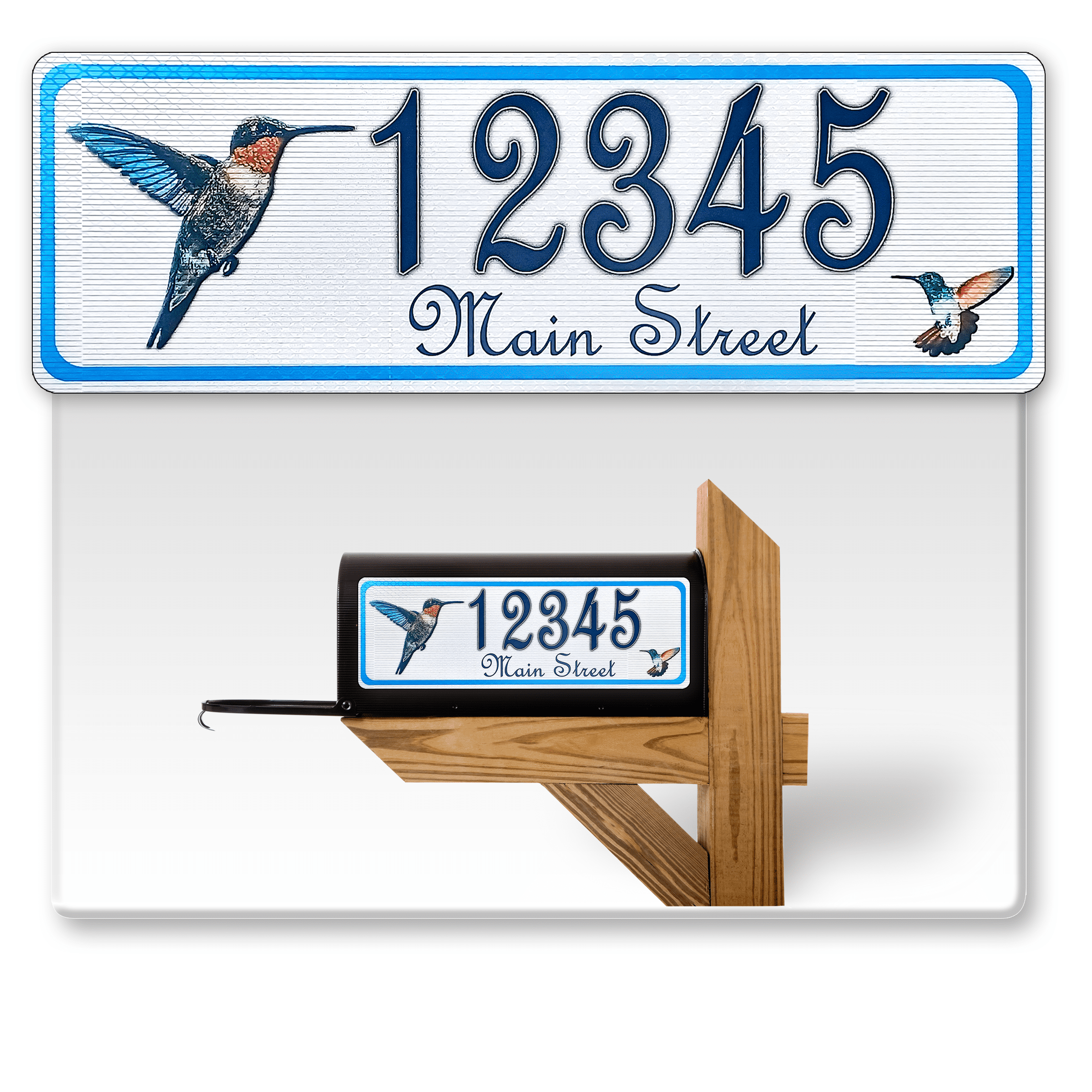 911 Customized Horizontal Mailbox Address Numbers Sticker Outdoor ...