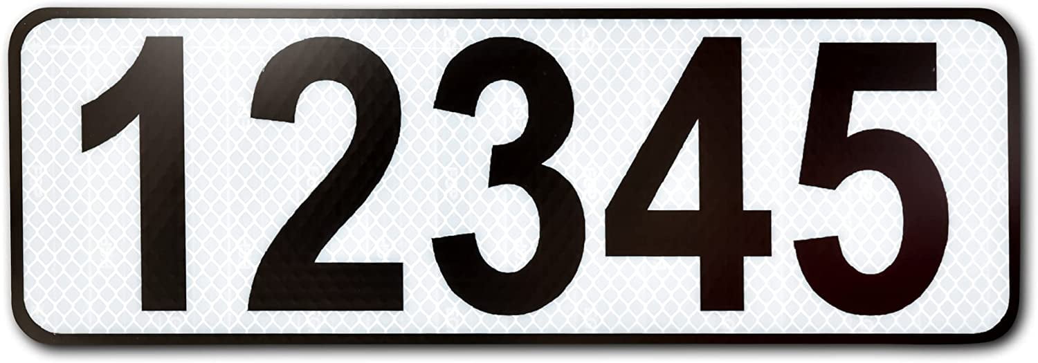 911 Customized Horizontal Mailbox Address Numbers Sticker Outdoor ...