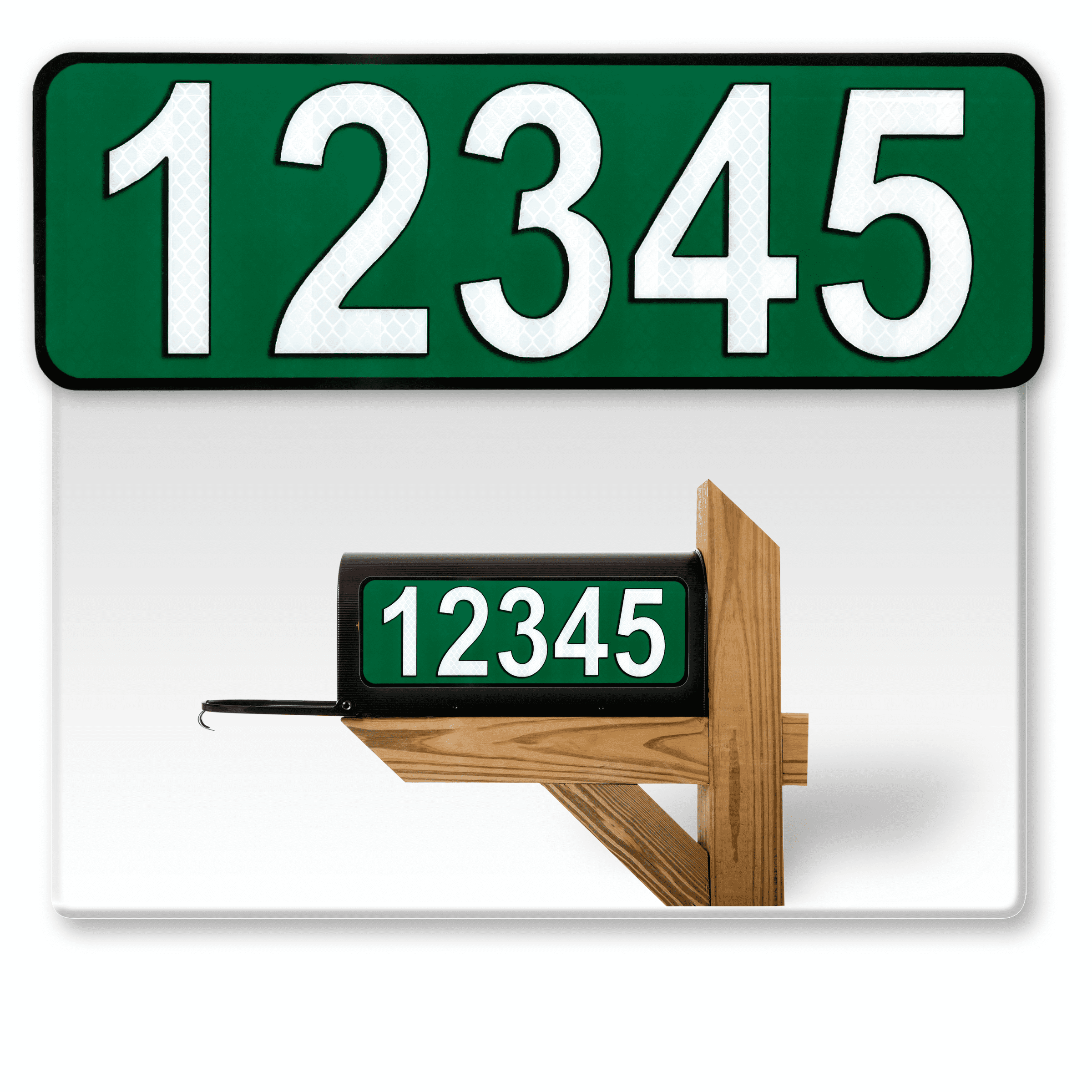 911 Customized Horizontal Mailbox Address Numbers Sticker Outdoor ...