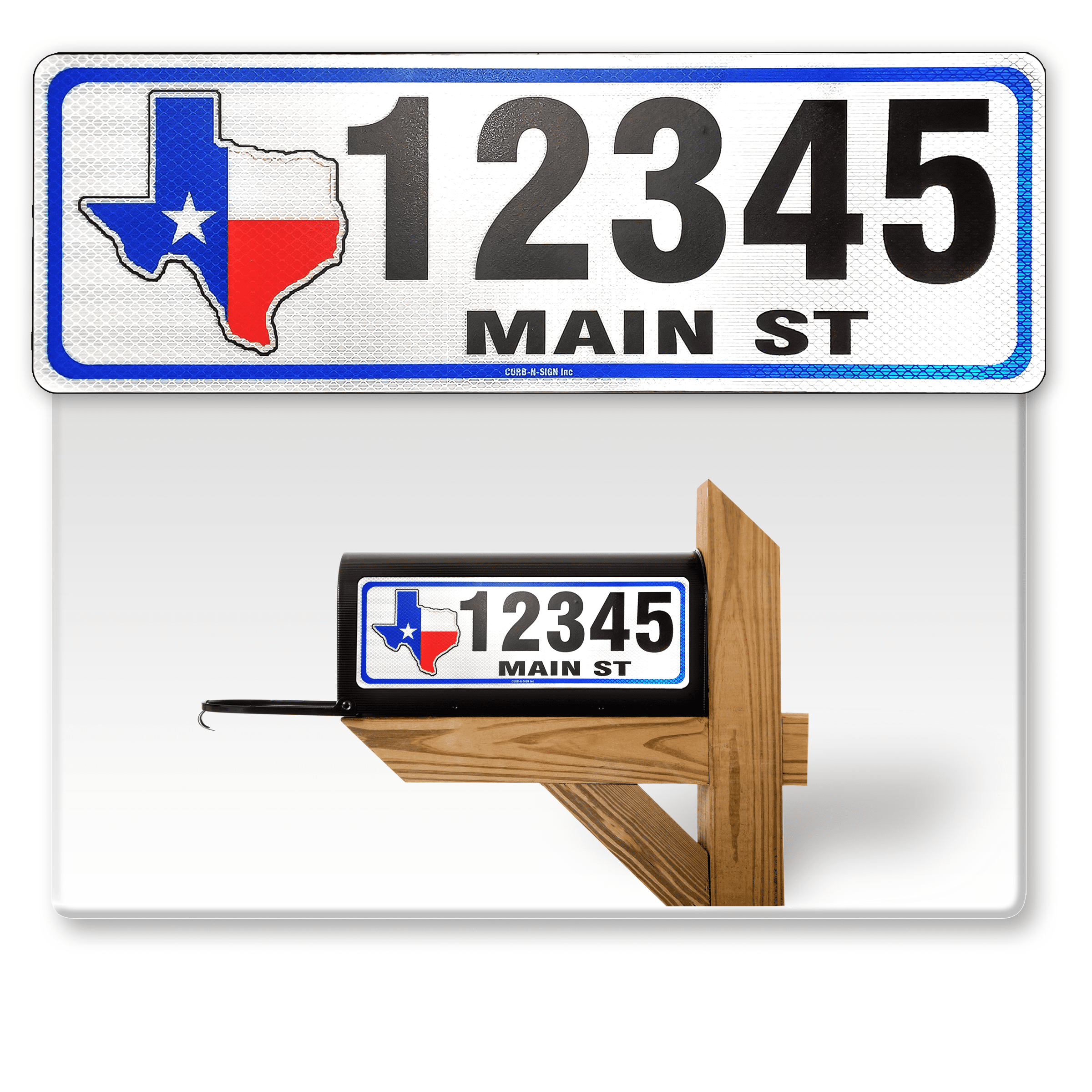 911 Customized Horizontal Mailbox Address Numbers Sticker Outdoor ...