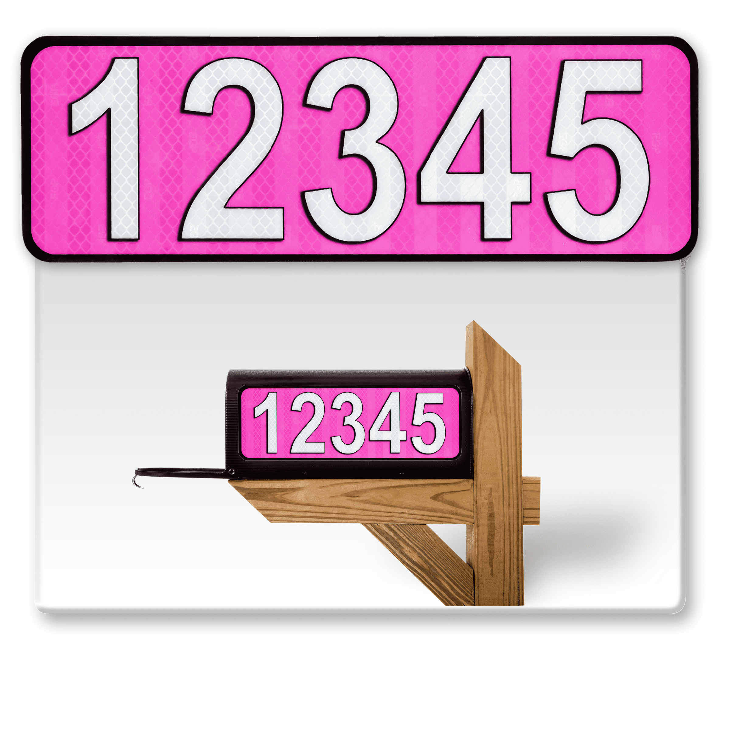 911 Customized Horizontal Mailbox Address Numbers Sticker Outdoor ...