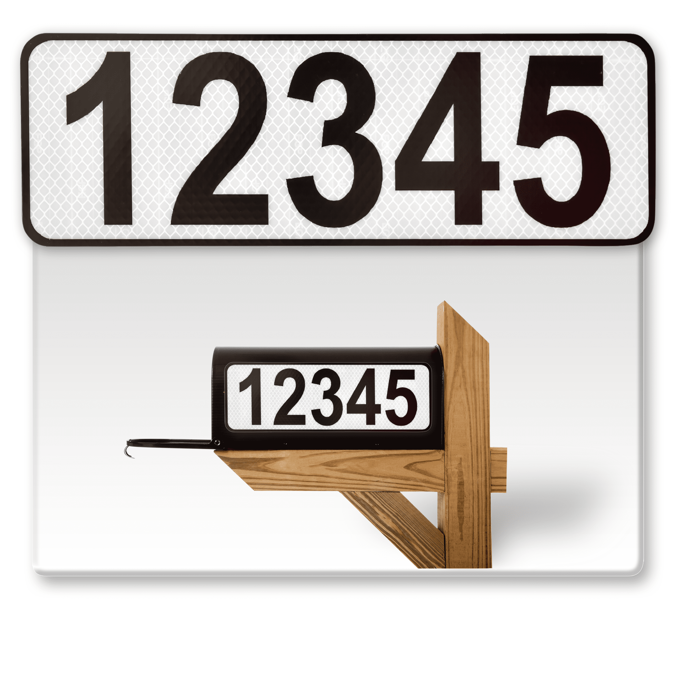 911 Customized Horizontal Mailbox Address Numbers Sticker Outdoor ...