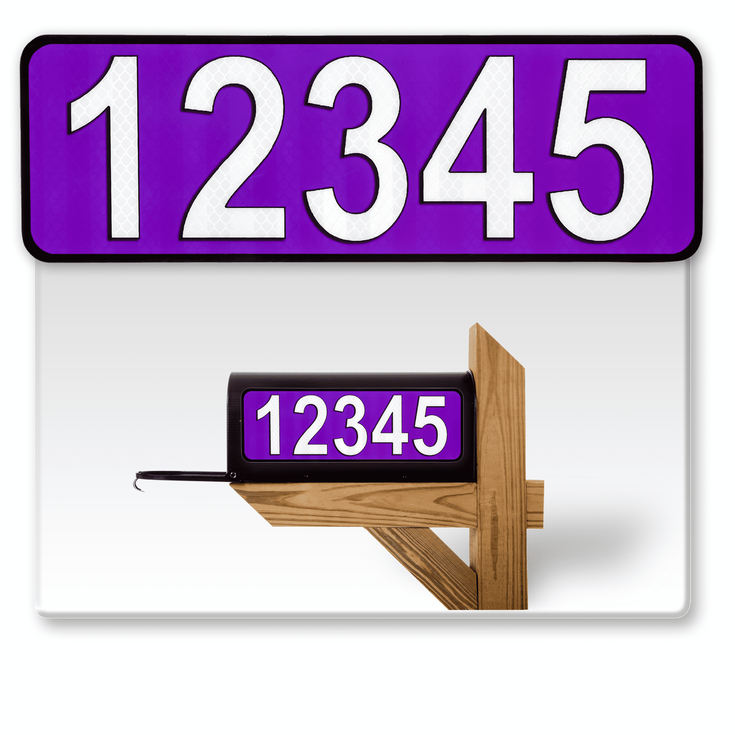 911 Customized Horizontal Mailbox Address Numbers Sticker Outdoor ...