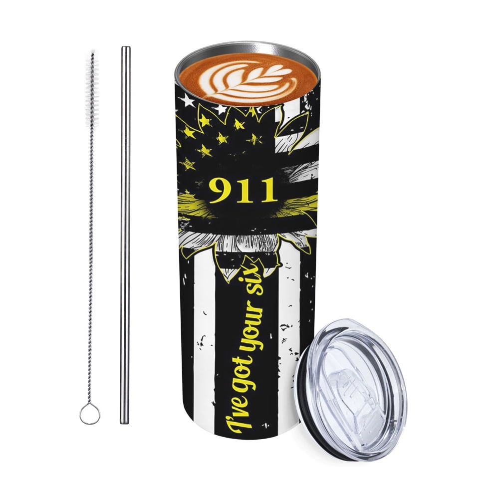 911 Dispatcher 20oz Coffee Mug Cup,Stainless Steel Thermos Water Bottle ...
