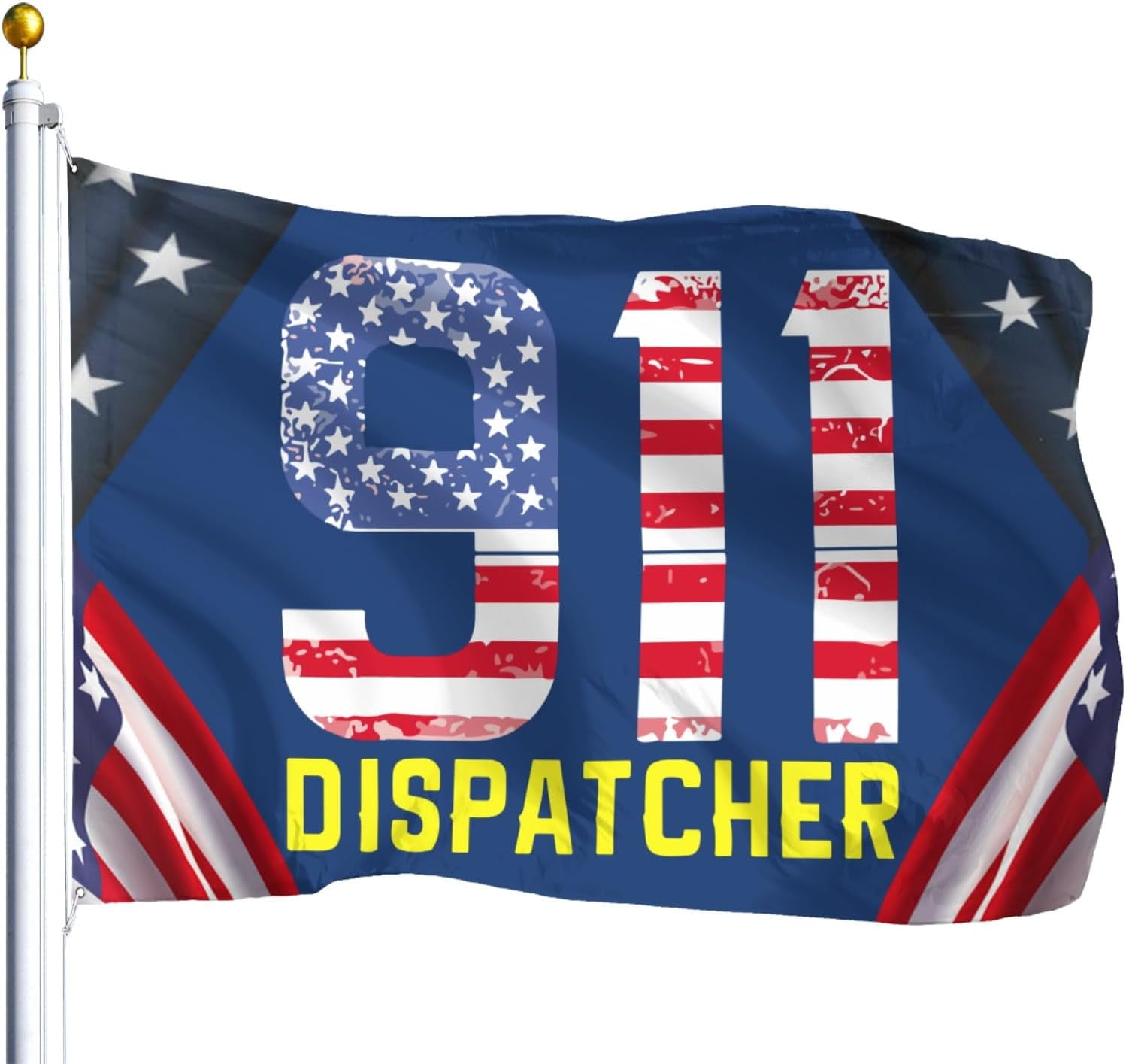 911 Dispatcher Emergency Police Flags 3x5 Outdoor Funny Tapestry For ...