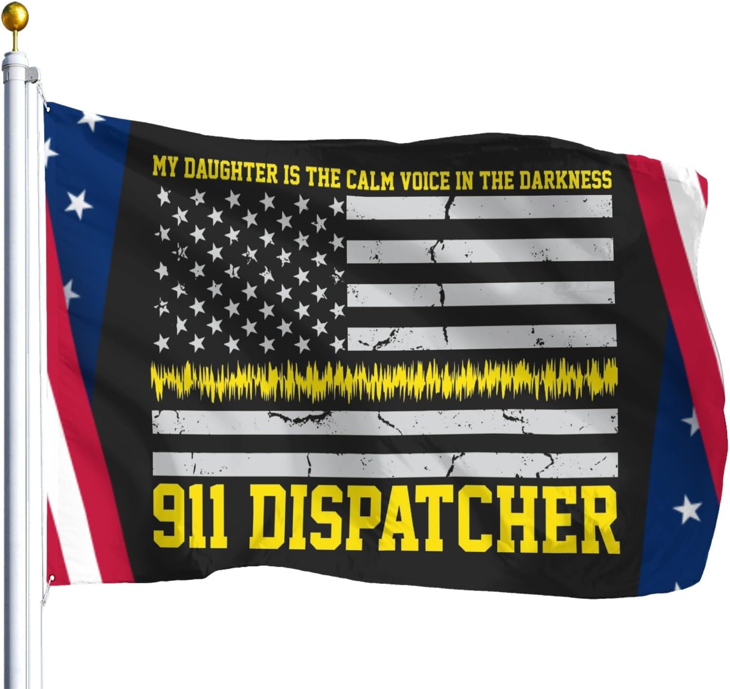 911 Dispatcher Flags 3x5 Outdoor Line Flags For Room Guys Novelty ...