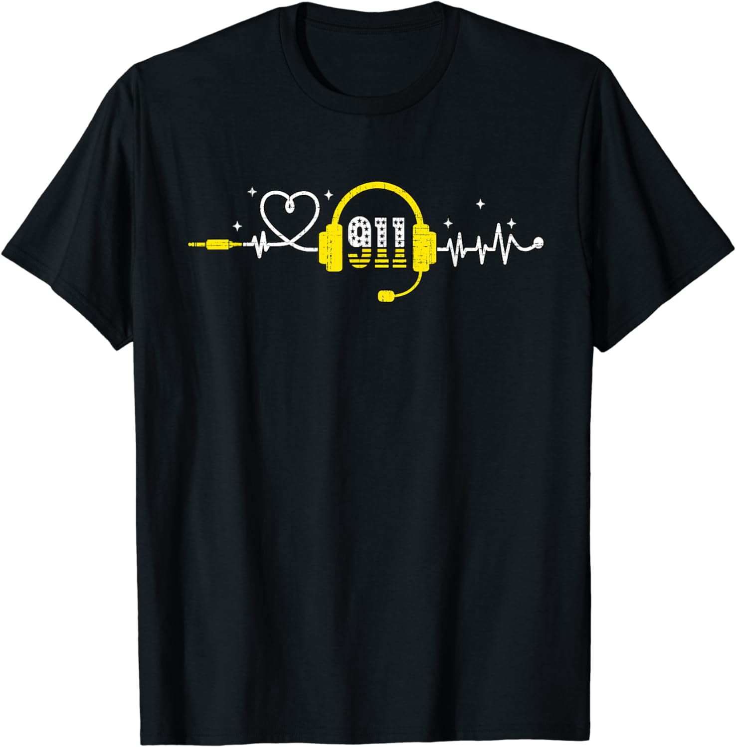 911 Dispatcher Heartbeat First Responder Emergency Dispatch T-Shirt ...
