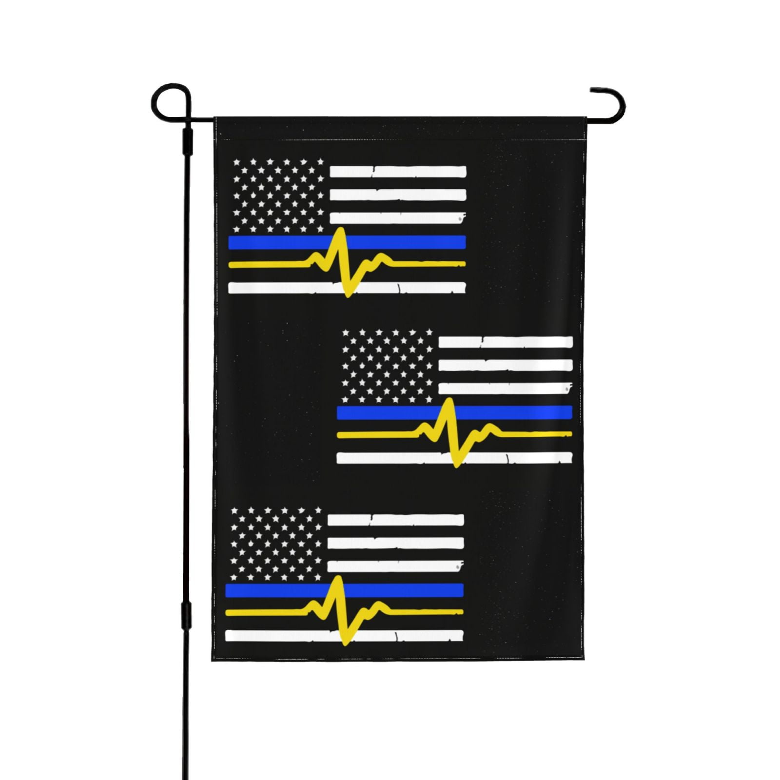 911 Dispatcher - Thin Blue Gold Line Flag Garden Flag 12.5 X 18 Inch ...