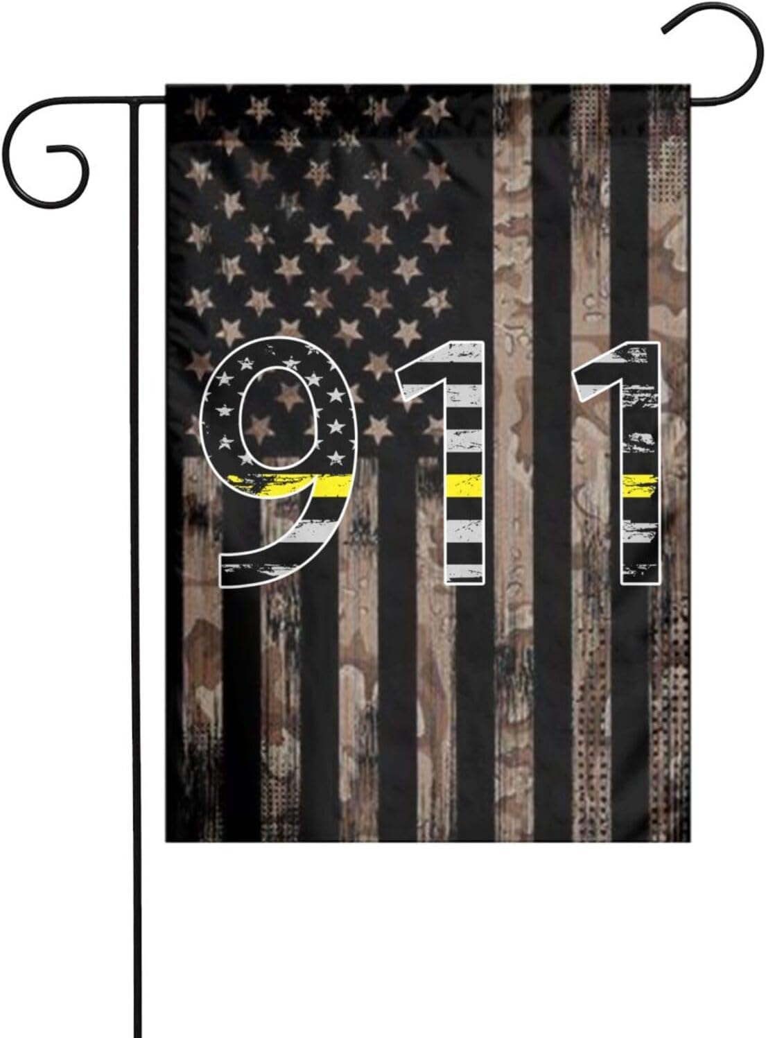 911 Dispatcher Thin Gold Line Garden Flag Gives New Life - Walmart.com