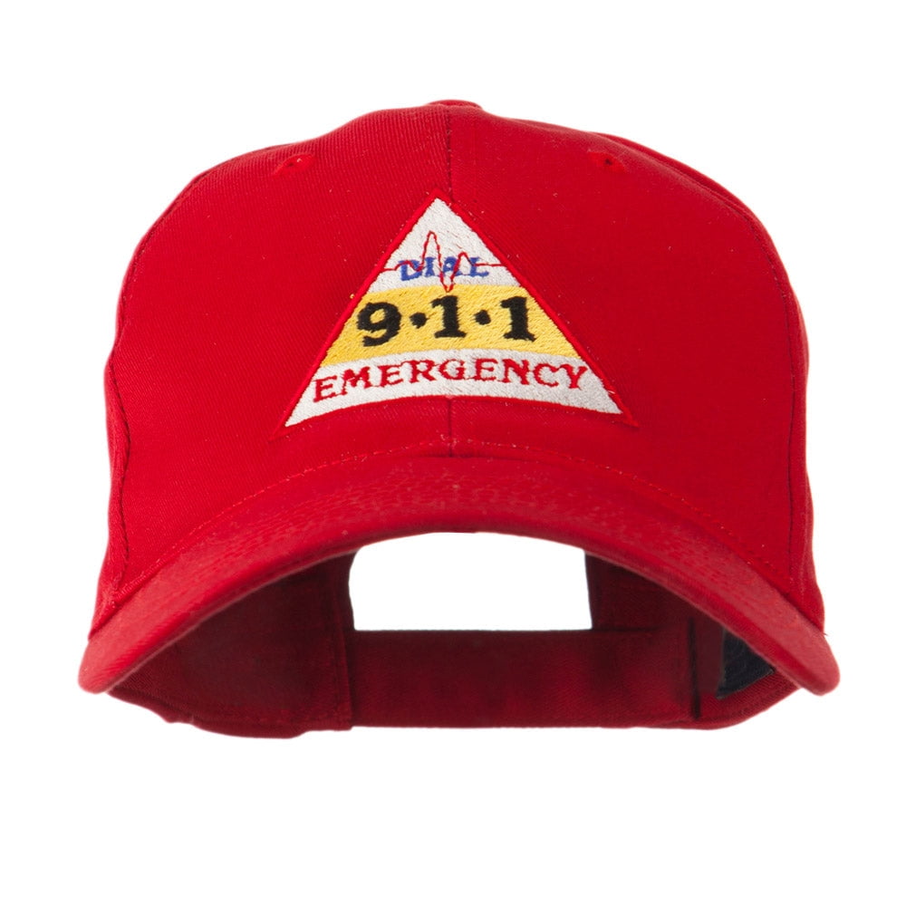 911 Emergency Logo Embroidery Cap - Red OSFM - Walmart.com