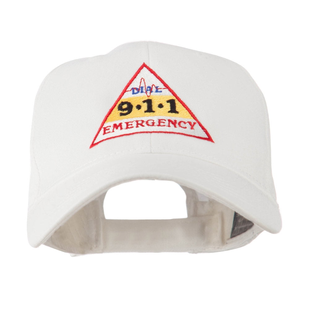 911 Emergency Logo Embroidery Cap - White OSFM - Walmart.com