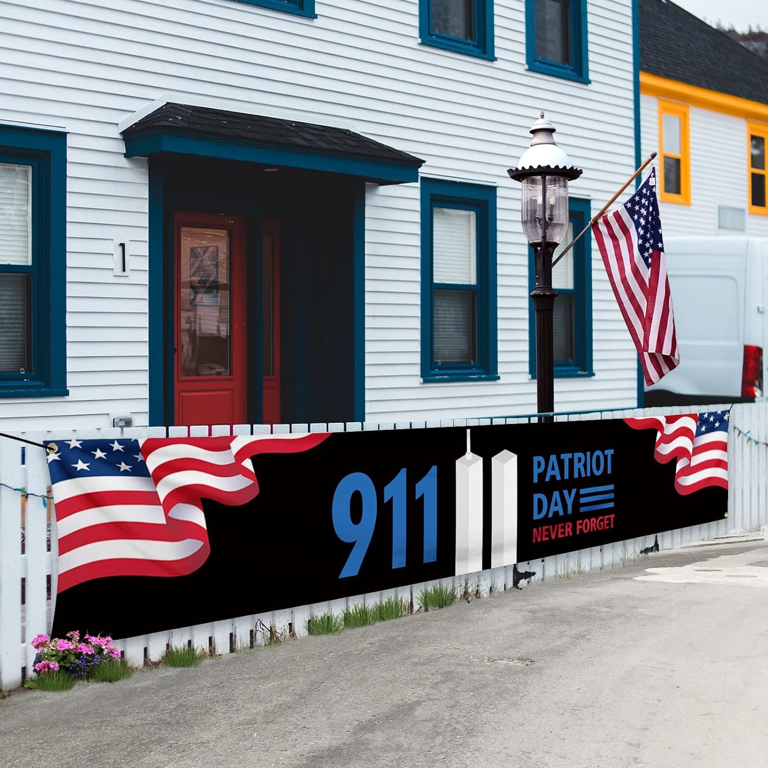 911 Flag We Will Never Forget Garden flag Patriot Day Banner for You to ...