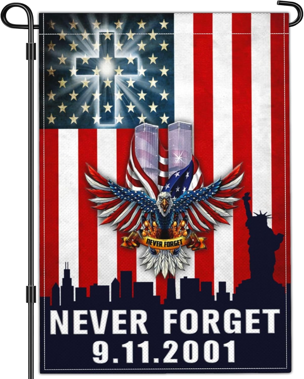 911 Garden Flag We Will Never Forget 9/11 Garden Flag Patriotic ...