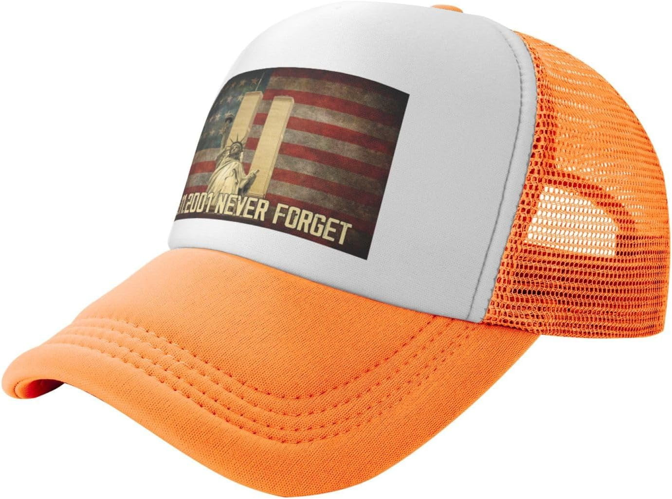 911 Never Forget Hats Memorial Day Patriotic Mesh-Back Trucker Cap ...