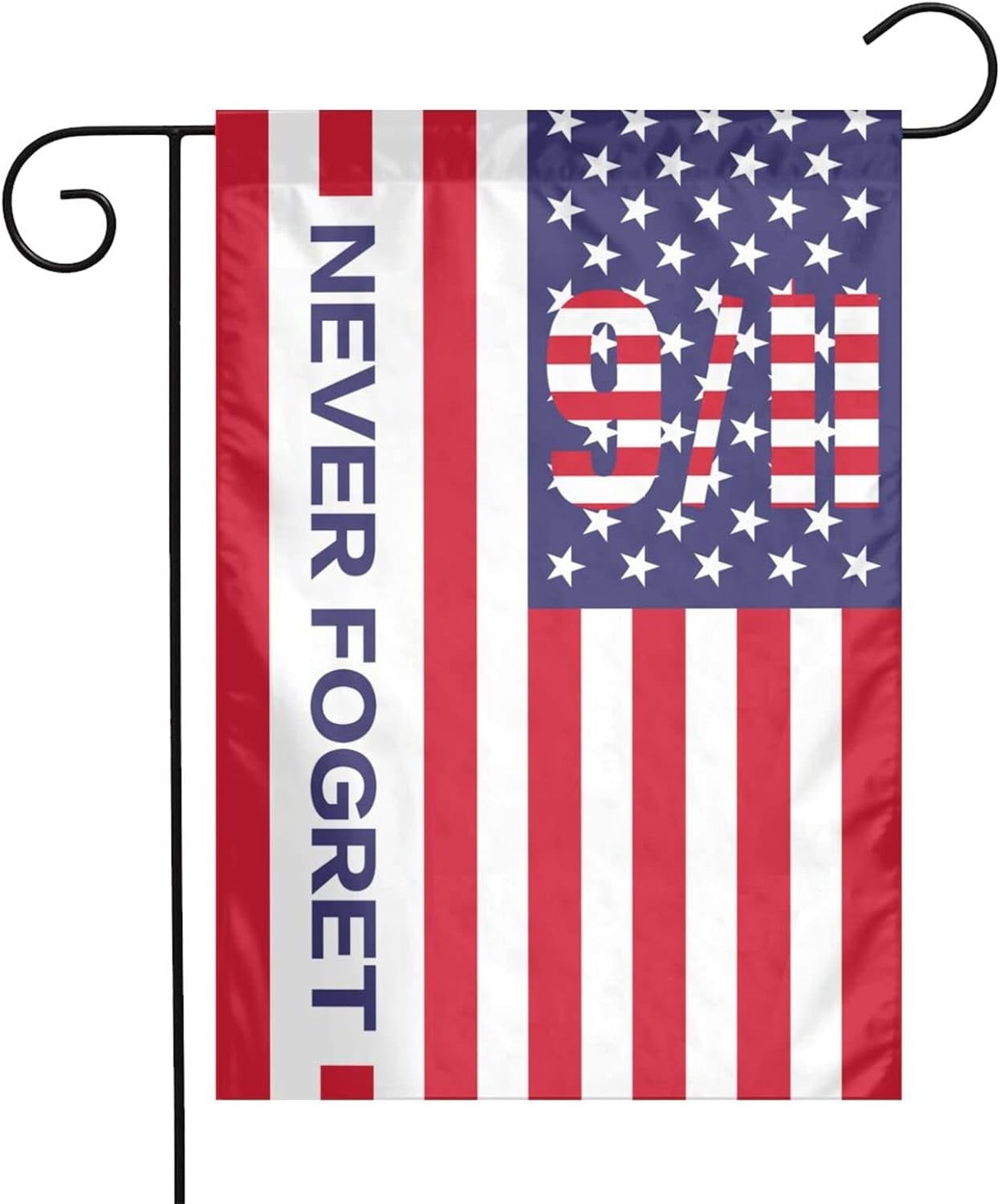 911 Never Forget Patriot Day Garden Flags Double Sided American Flag ...
