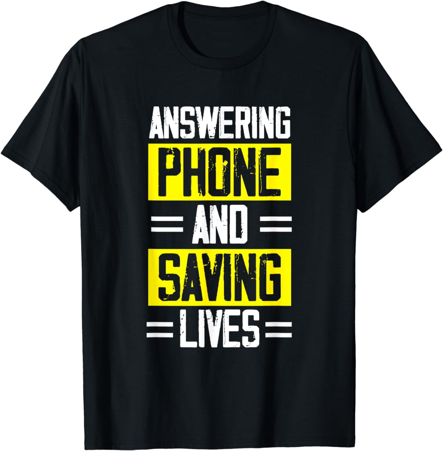 911 Operator First Responder Thin Gold Line Dispatcher Cotton T-Shirt ...