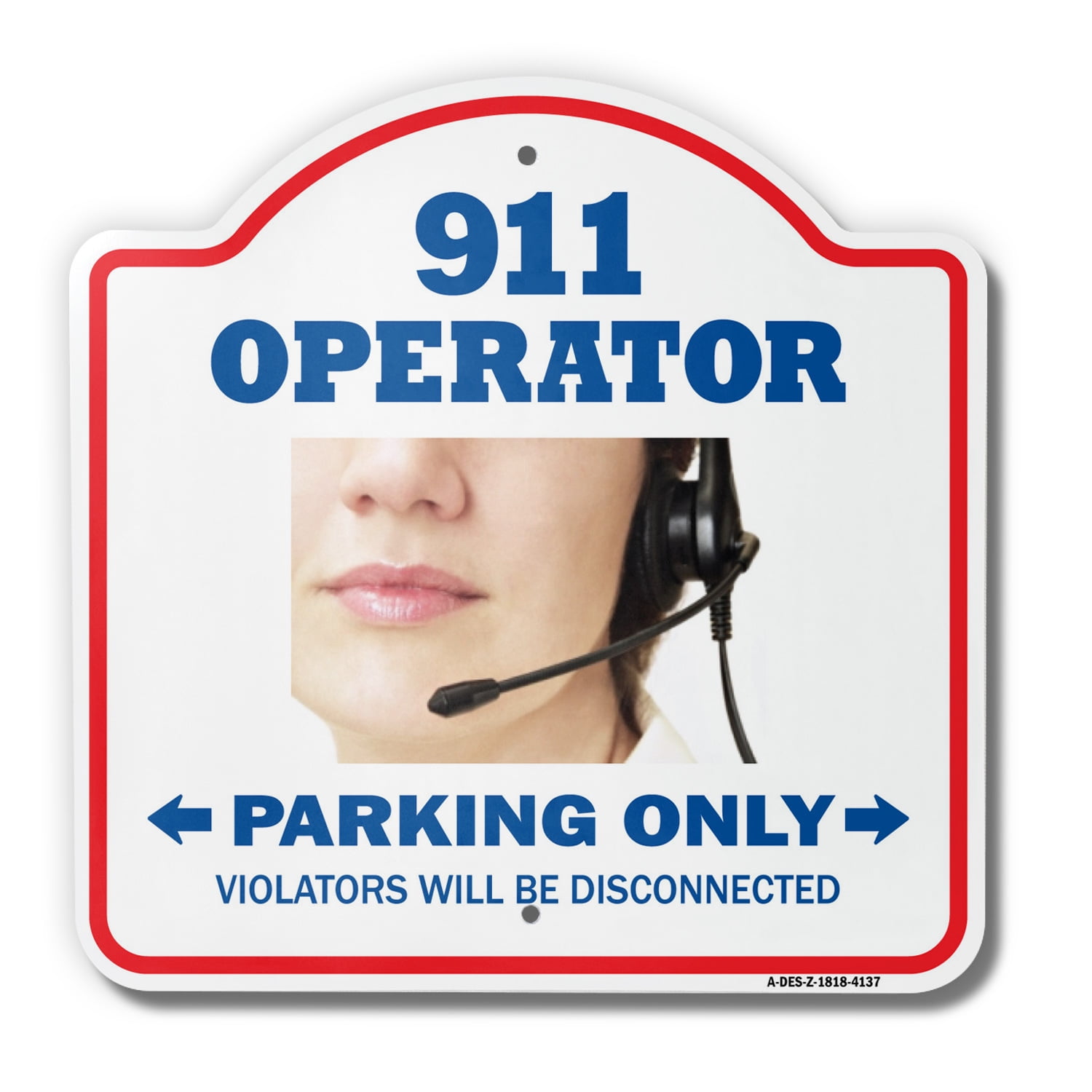 911 Operator Sign 18" X 18" Heavy-Gauge Aluminum Architectural Sign ...