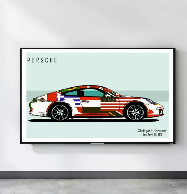 911 Posters, Father'S Day, Original Art Wall Decor, Carrera NO FRAMED ...