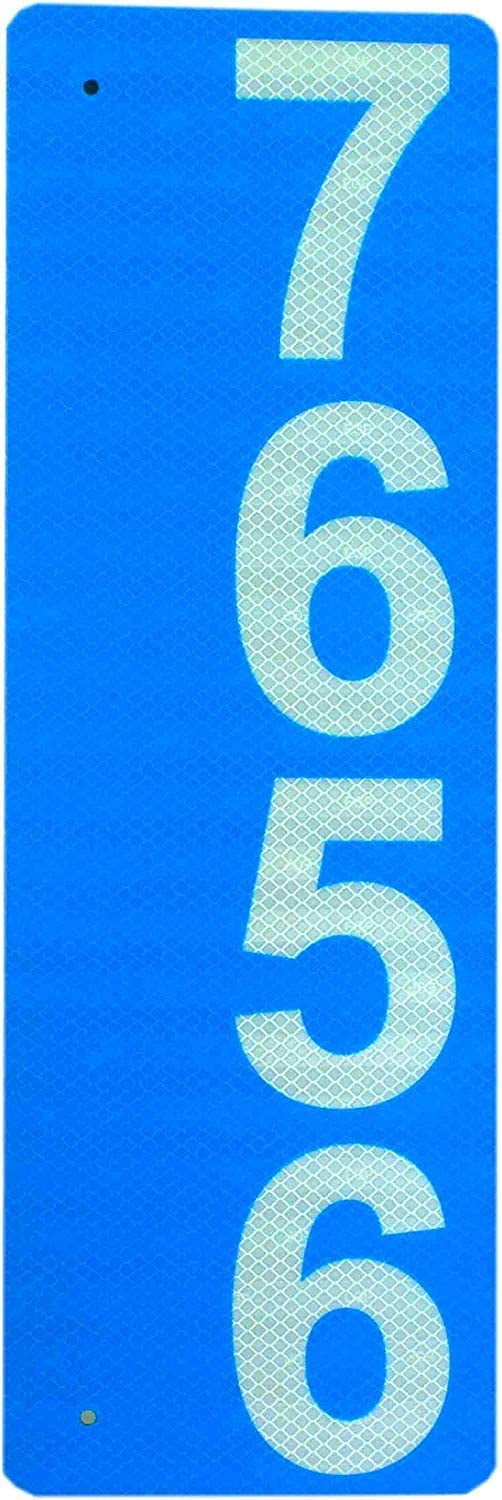 911 Reflective Address Sign (SINGLE-SIDED) - very highly visible in the ...