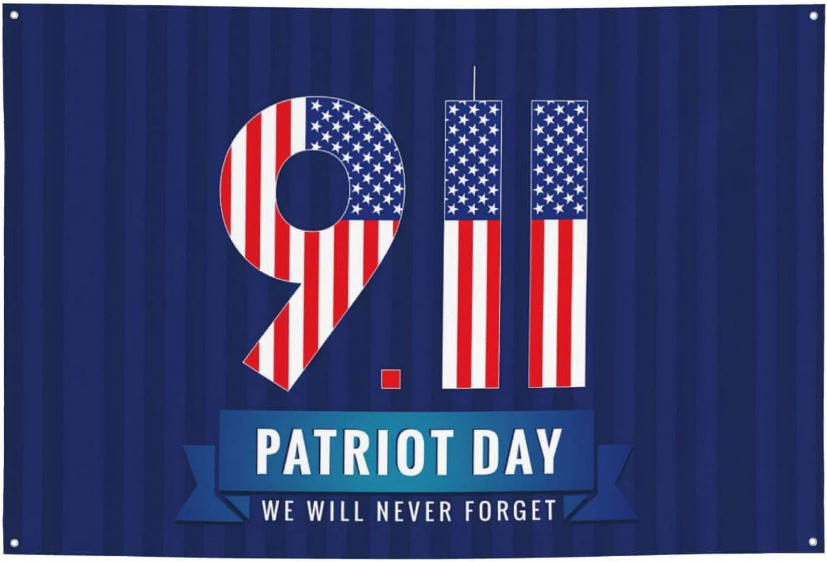 911 September 11th We Will Never Forget Banner Large Background ...